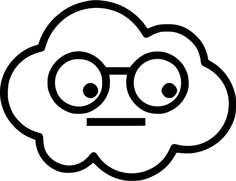 Download Cloud Dork Glasses Comments - Happy Cloud Png Icon PNG Image ...