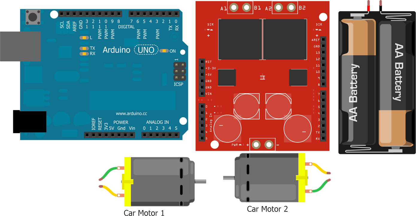 Download Arduino Motorshield Components - Arduino Uno R3 Simulator PNG ...