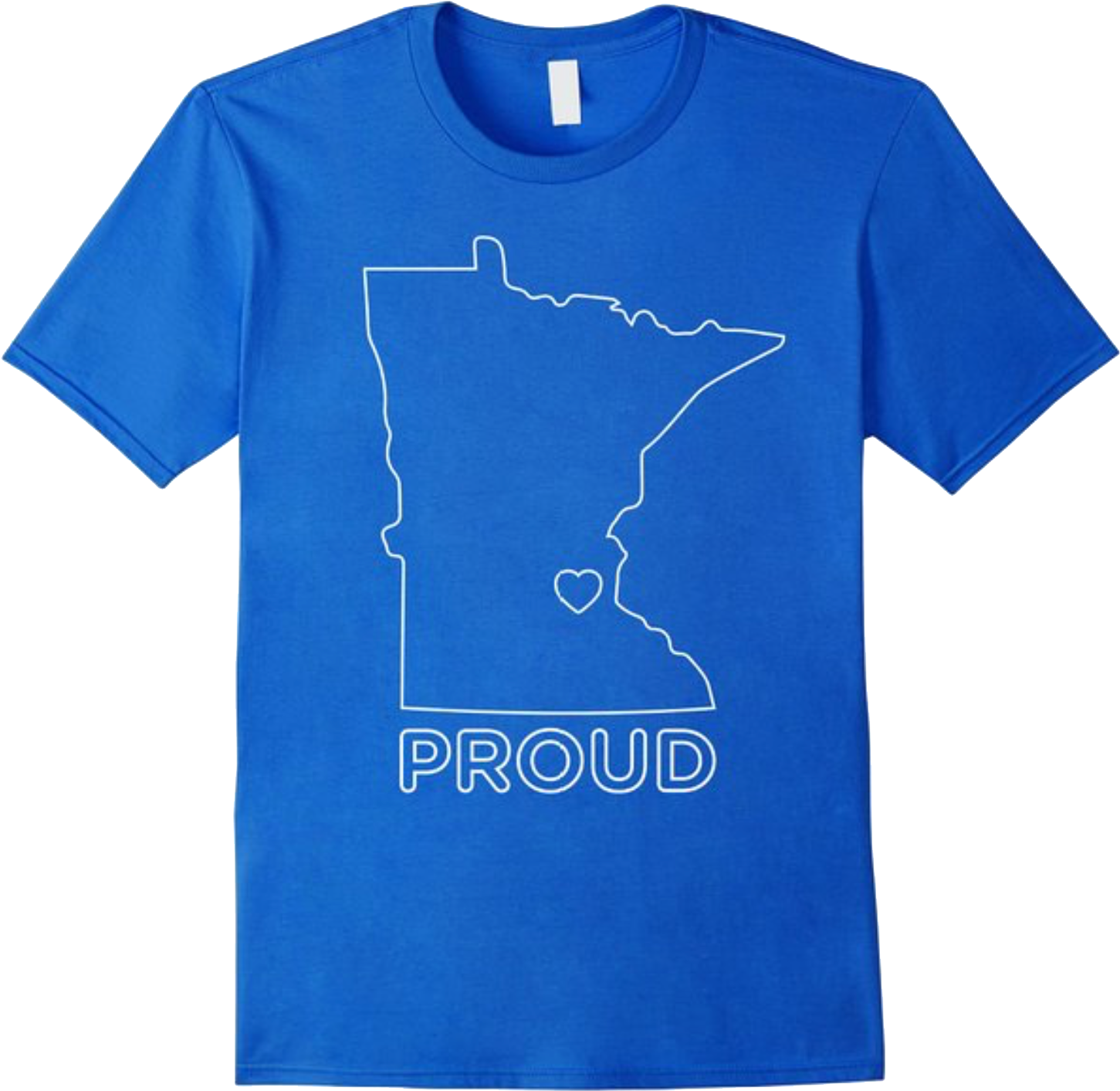 Minnesota Proud Outline - Plain Blue T Shirt - Free Transparent PNG ...