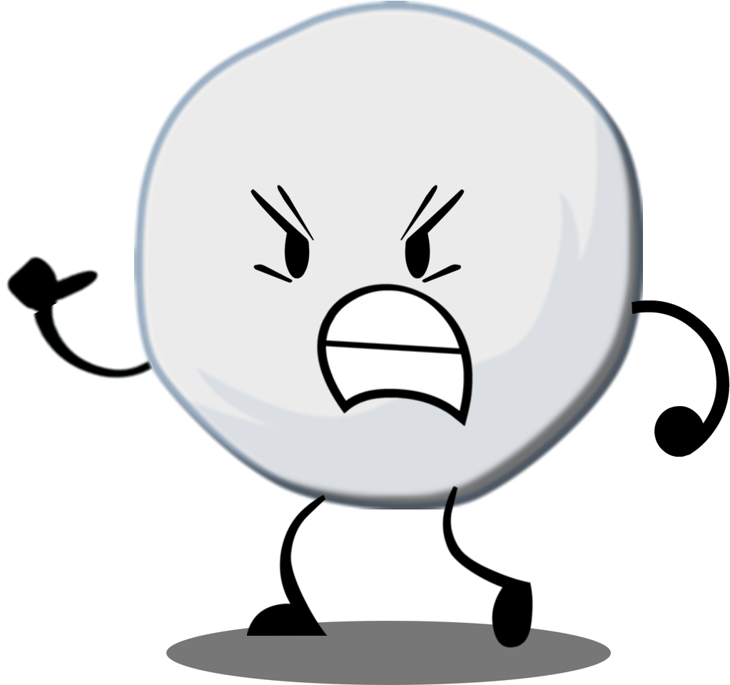 Download Snowball With Shadow - Bfdi Characters Snowball PNG Image with ...