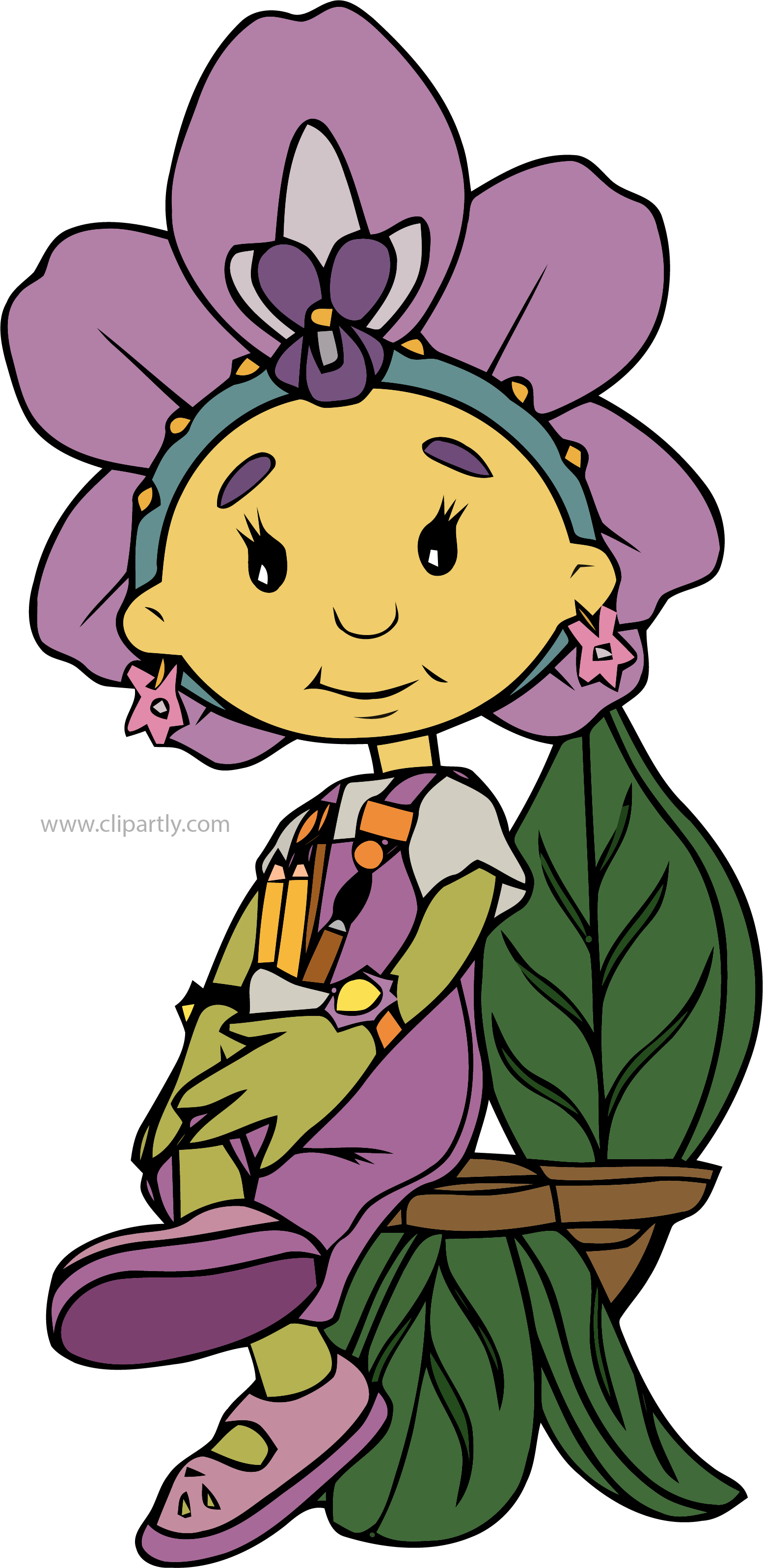 Violet Staying Fifi And The Flowertots Clipart - Cross-stitch - Free ...