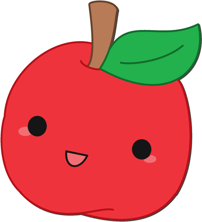 Drawing Apples Chibi - Cute Cartoon Apple Transparent - Free ...
