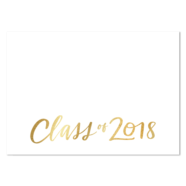 Download Graduation Announcements Grad - Class Of 2018 Gold Banner PNG ...