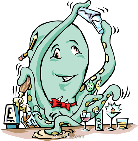 Download Octopus Bartender PNG Image with No Background - PNGkey.com