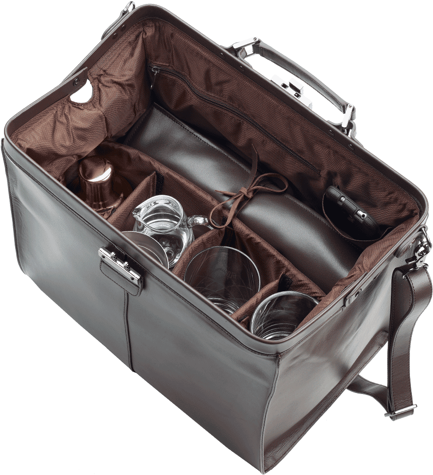 Download Leather Kit Bag - Cocktail Kit Bag Leather PNG Image with No Background - PNGkey.com