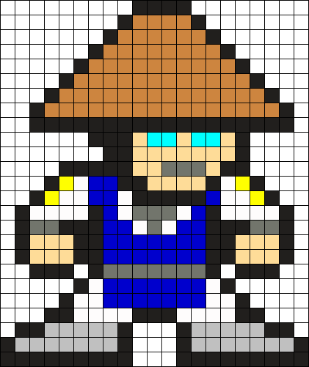 Download Raiden Perler Bead Pattern / Bead Sprite - Pixel Art Mortal ...