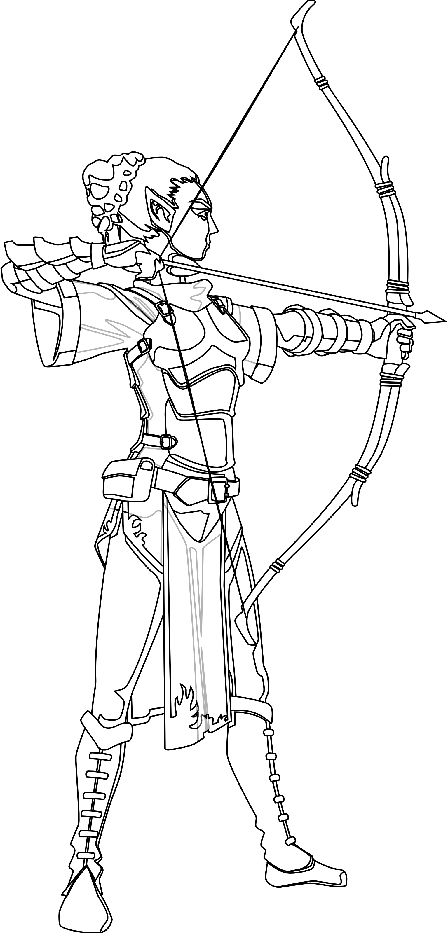 Download Archer - Archery Drawing PNG Image with No Background - PNGkey.com