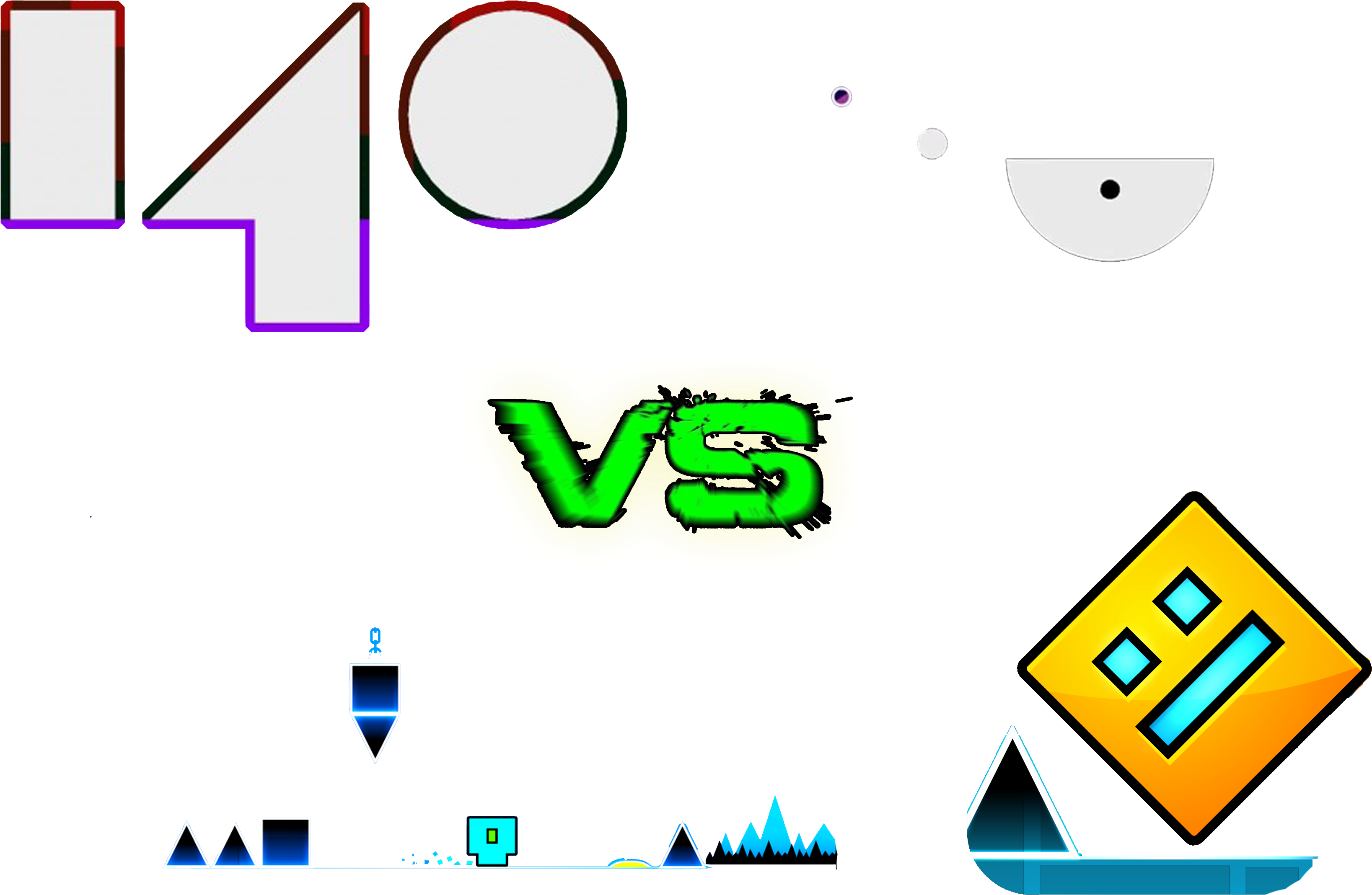 Download 140 Vs Geo Dash - Games Like Geometry Dash PNG Image with No ...