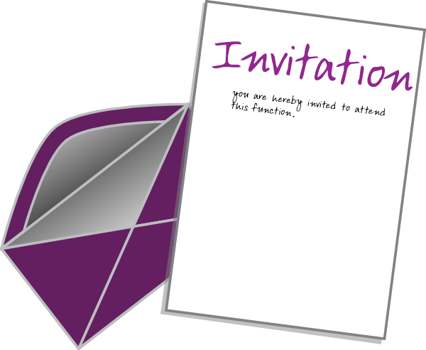 Invite Card Clip Art At Clker Invitation Clipart Png - Invitation Clip ...