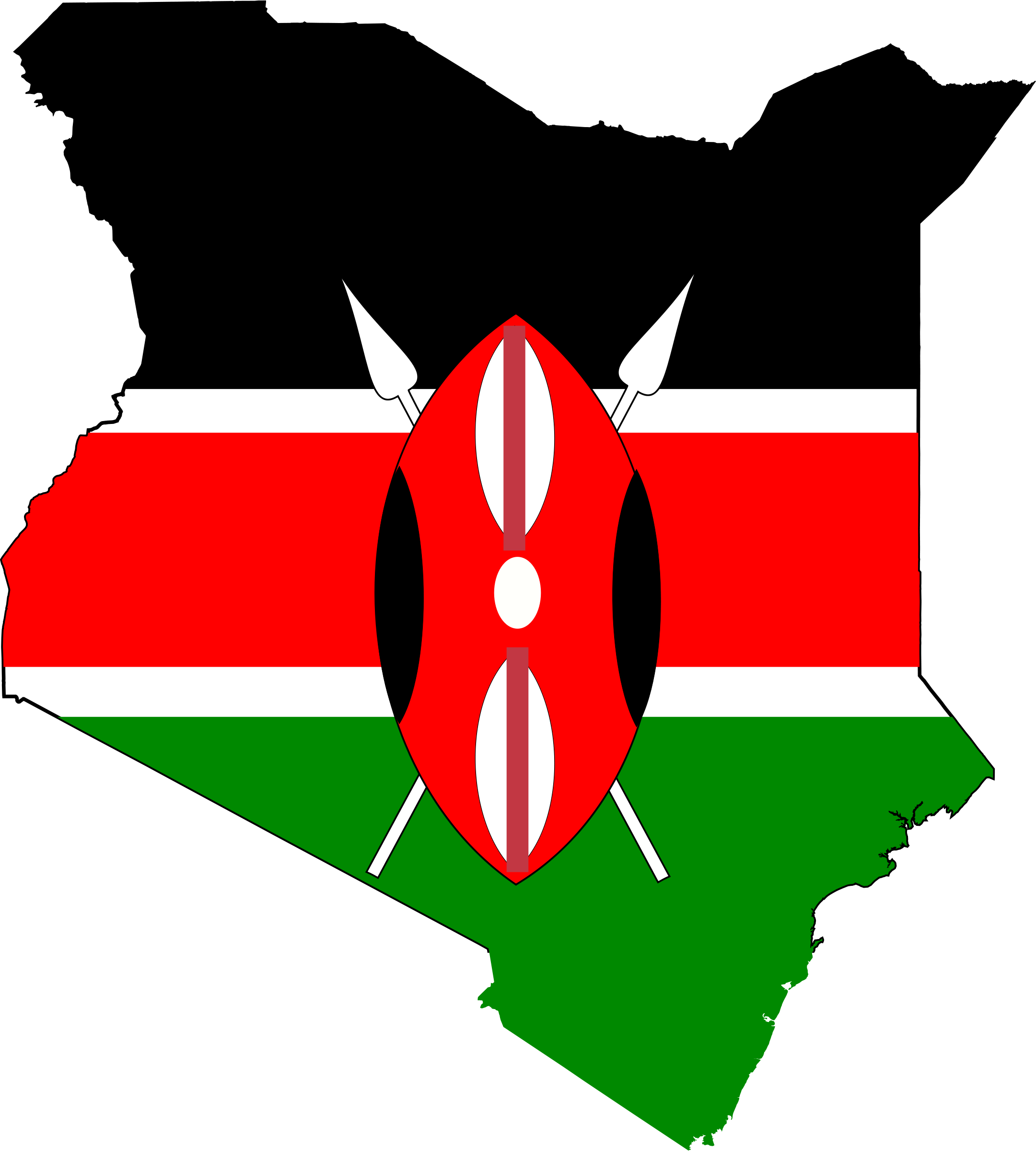 Download Map Flag Clipart Music - Flag Map Of Kenya PNG Image with No ...
