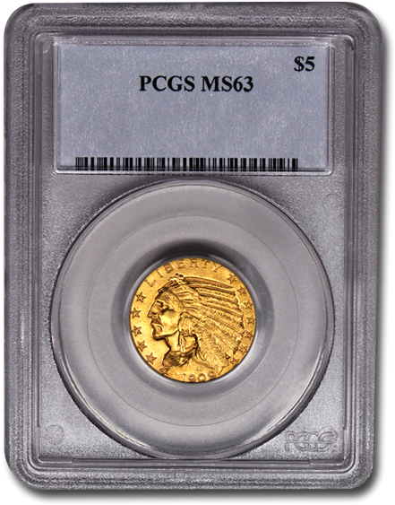 Download Picture Of $5 Indian Head Gold Coins Ms - Coin PNG Image with ...