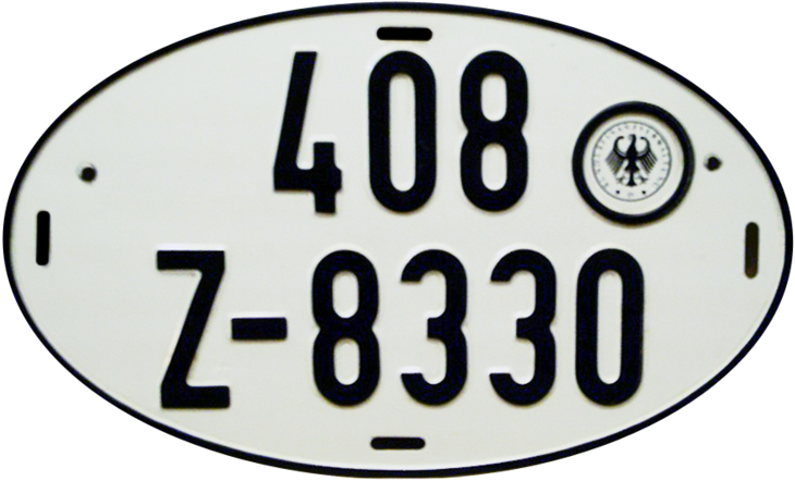 License Plate Of Germany For Export Vehicles - Old German Car Plates ...
