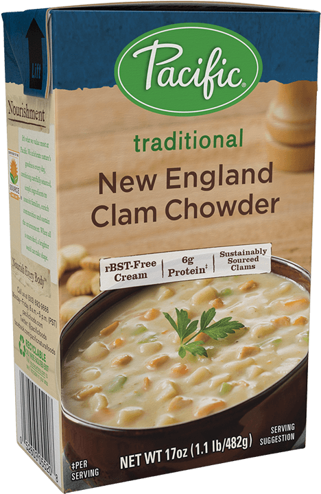 Download Pacific Foods - Traditional New England Clam Chowder PNG Image ...
