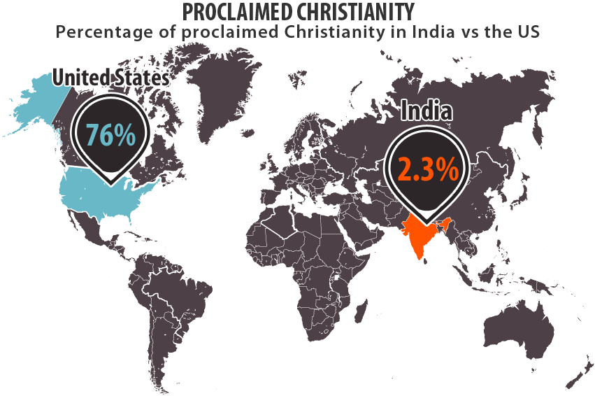 Download Christianity Map Infographic Micm 851×566 - Christians In ...