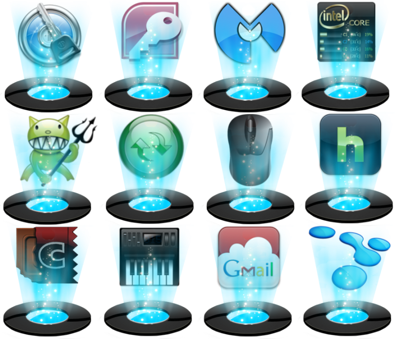 Download Holographic Icon Pack - Hologram Icon Pack PNG Image with No ...