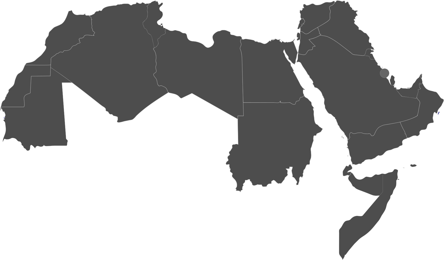 Download File - Arab World - Svg - Arab World Map Vector PNG Image with ...