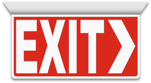 Exit 2-way Sign - Exit, Right Arrow - Free Transparent PNG Download ...