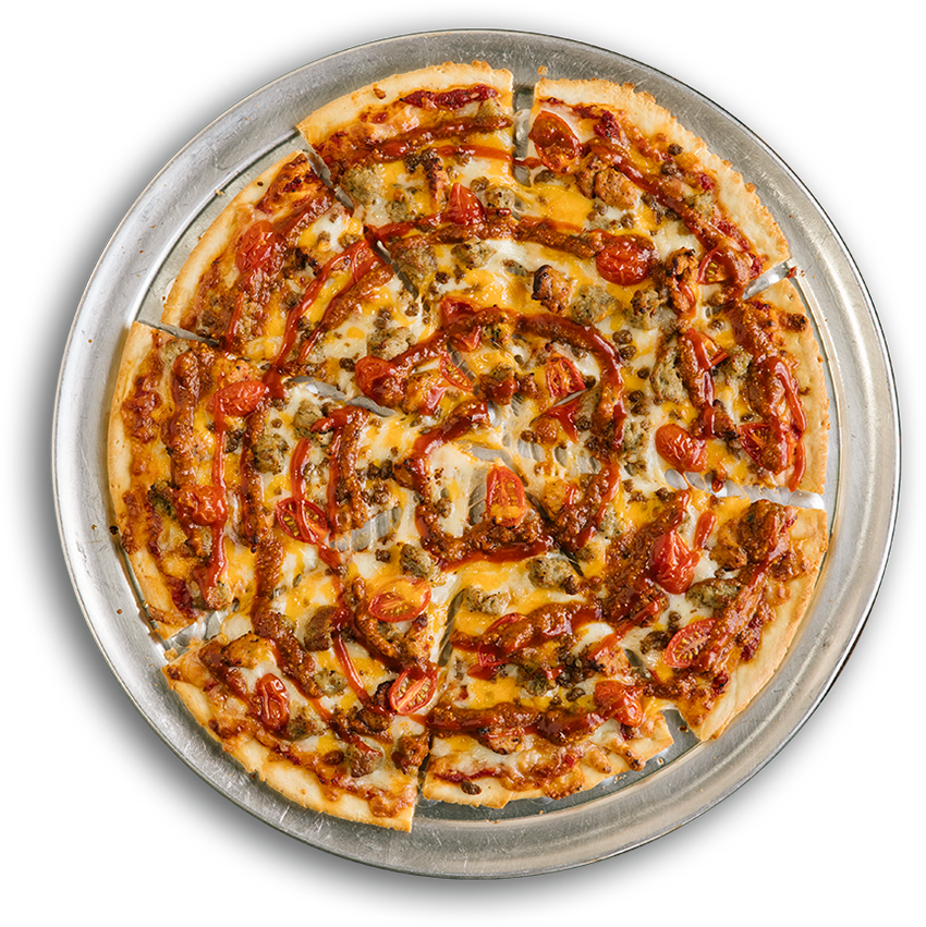 Download The Volcano Pizza - Barbecue Chicken Tender Pizza PNG Image ...
