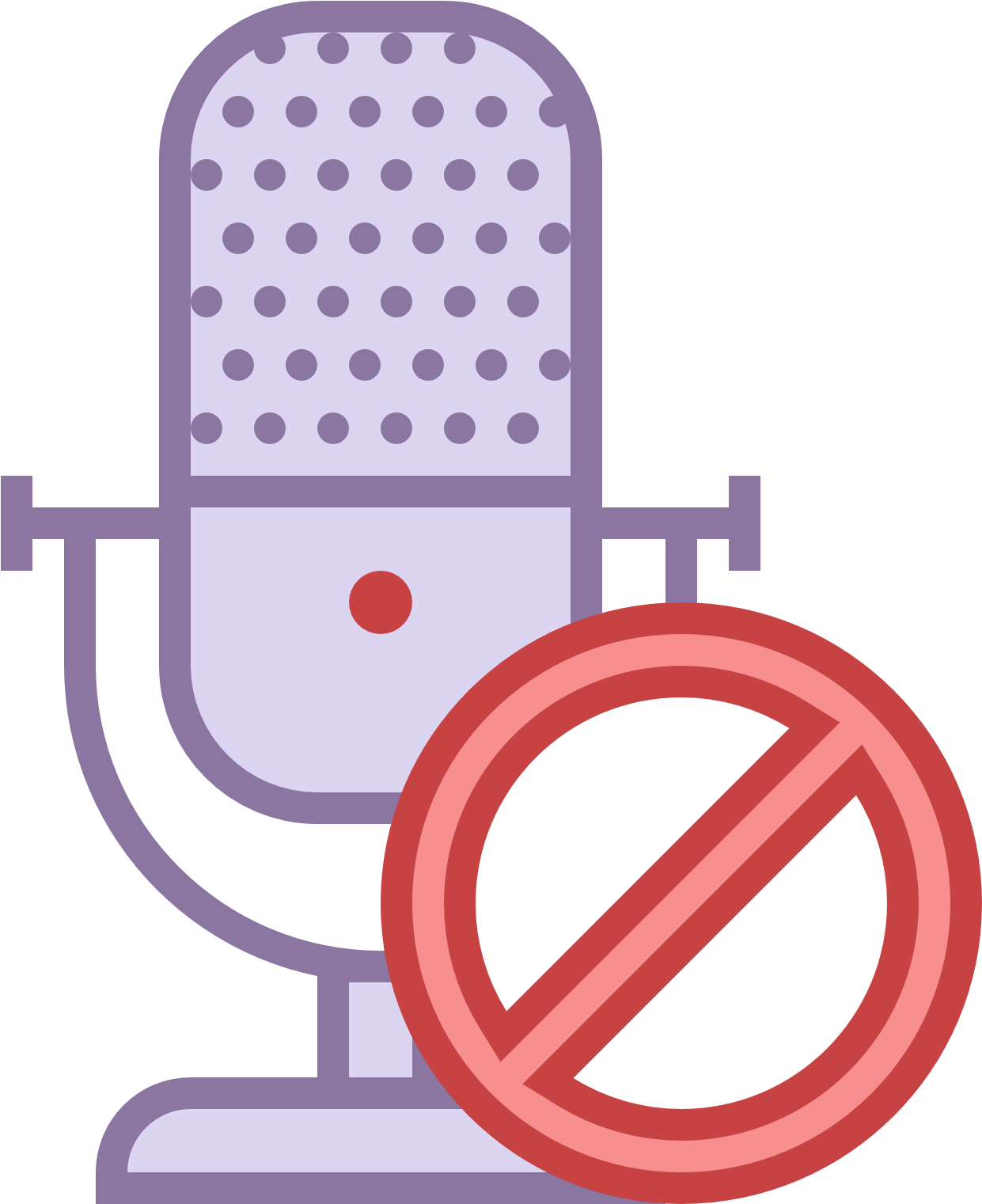 Download Microphone Mute Icon Png - Microphone With Line Through PNG ...