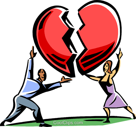 Download Couple Putting A Heart Back Together Royalty Free Vector ...
