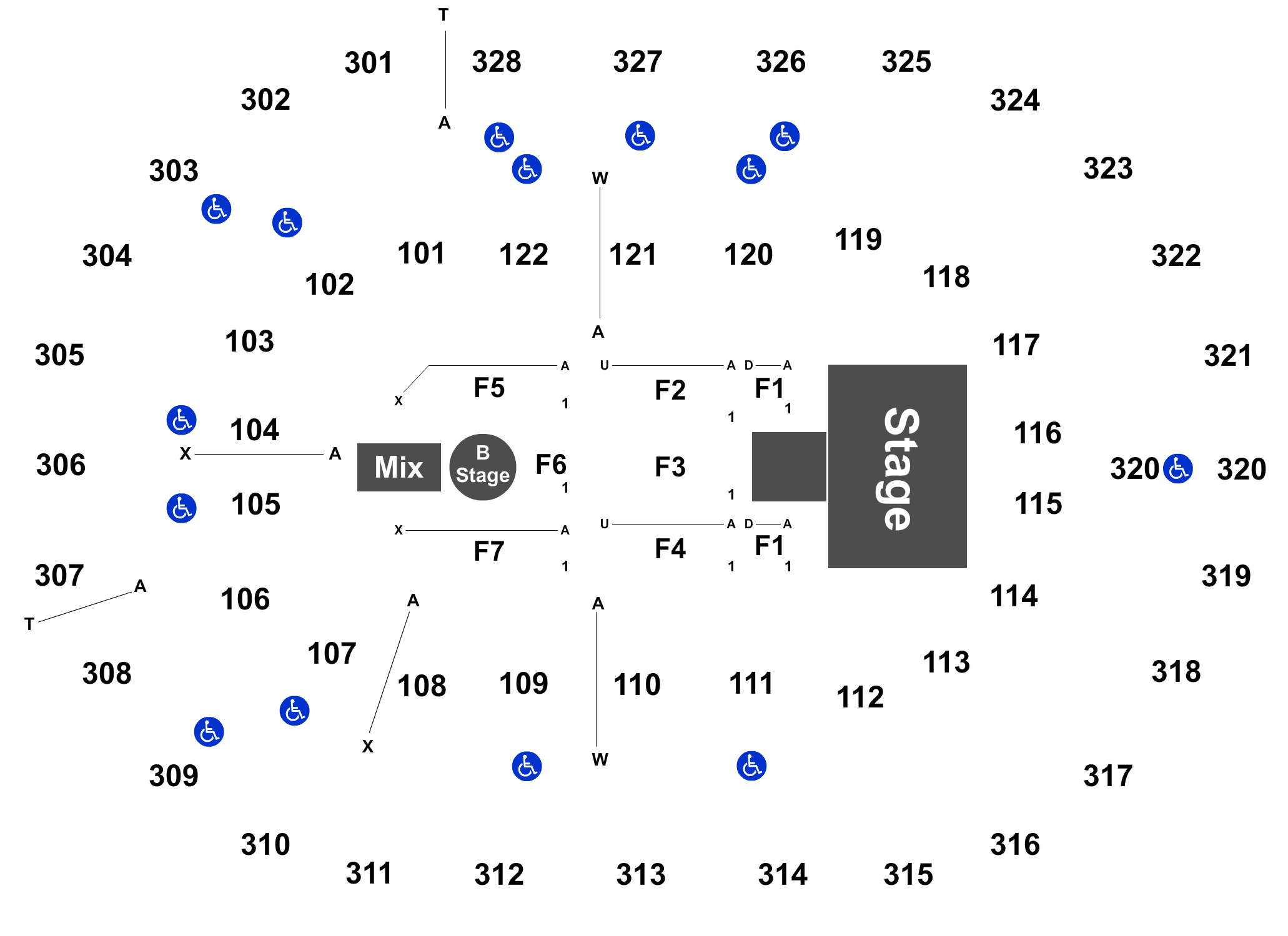Bok Detailed Seating Chart
