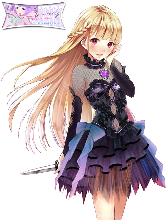 Download Cute Anime Girl With Dagger Extracted Bycielly By - Anime Girl ...