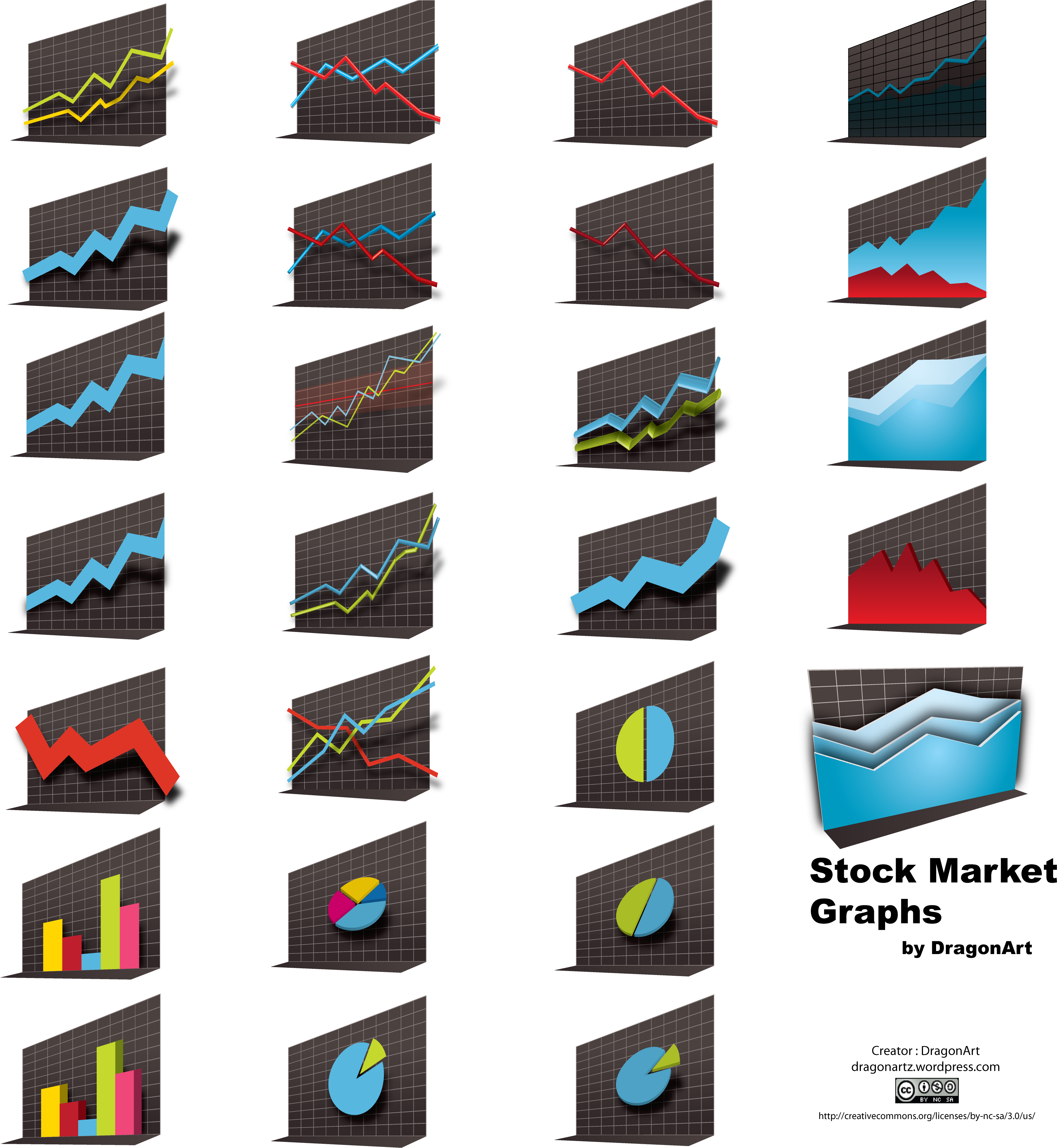 Download Vector Stock Market Graphs 3d By Dragonart - Stock Exchange ...