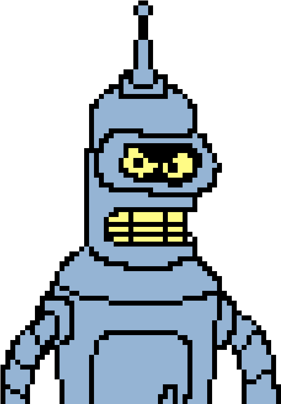 Bender - Pixel Art - Free Transparent PNG Download - PNGkey