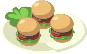 Download Mini Burgers - Mini Sliders Cartoon PNG Image with No ...