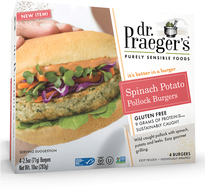 Download Praeger's Spinach Potato Pollock Burgers - Dr. Praeger's ...