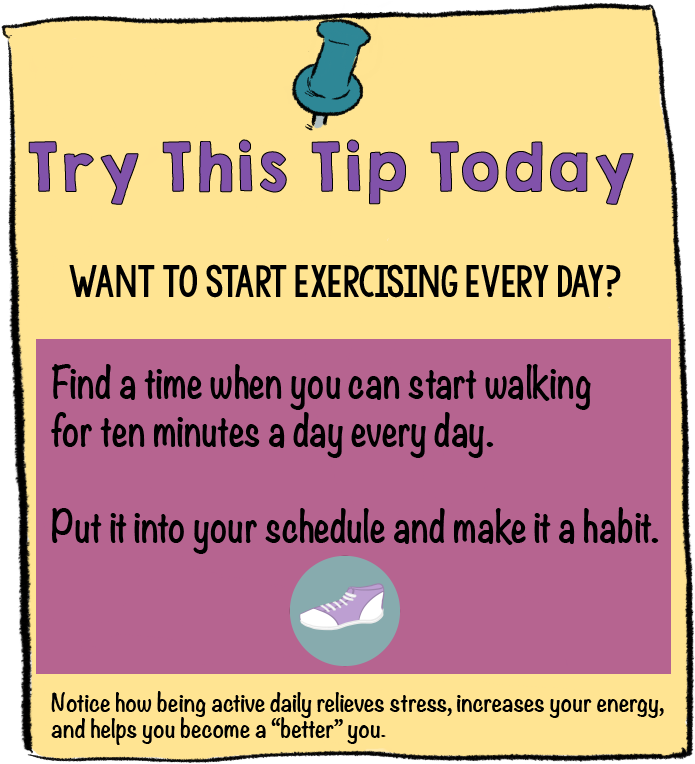Download Try This Tip Today Exercise Every Day - Healthy Weekends Tip ...