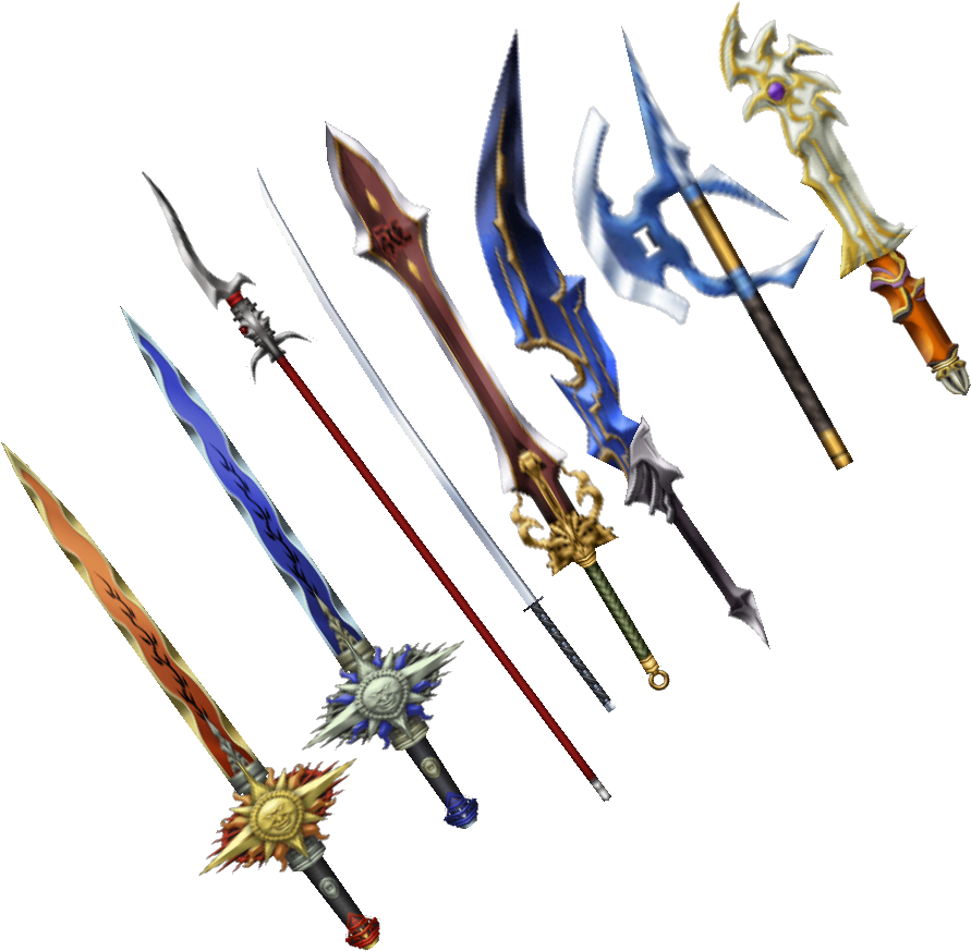 Download Dissidia 012 Gilgamesh Weapons - Final Fantasy All Swords PNG ...