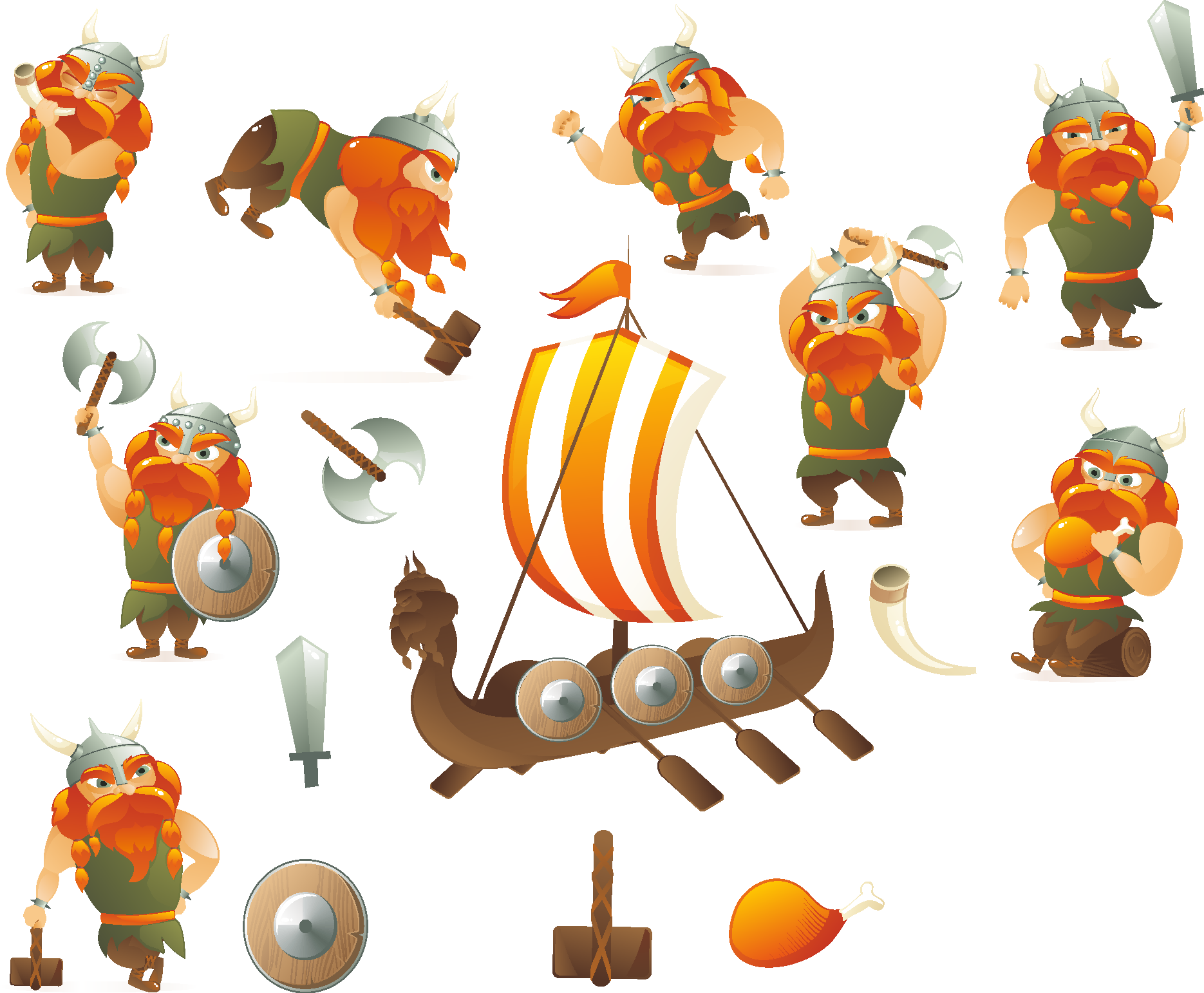 Cartoon Vikings Vector - Cartoon - Free Transparent PNG Download - PNGkey