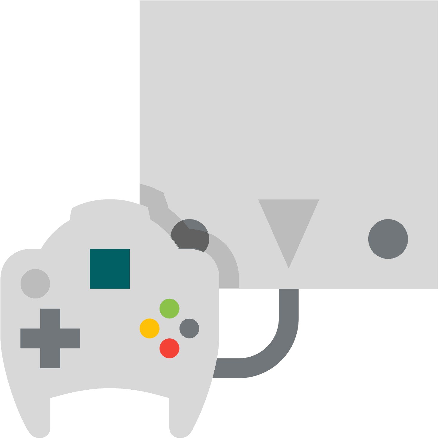 Download Dreamcast Icon In Flat Style - Game Controller PNG Image with ...