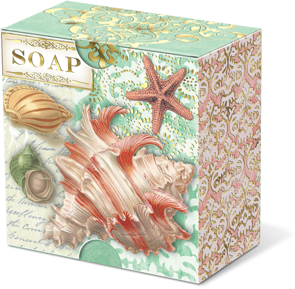 Download Seashells Paper-wrapped Boxed Soap - Punch Studios Ocean Green ...