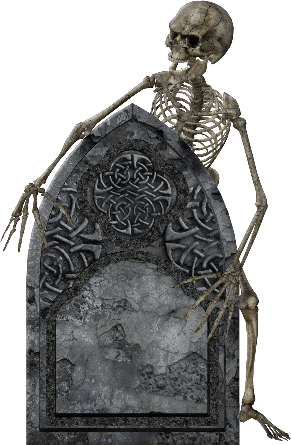Jpg Library Library Headstone And Skeleton Png Stickpng - Halloween ...