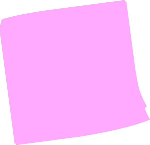 Post-it Clipart Pink - Pink Post It Note Png - Free Transparent PNG ...
