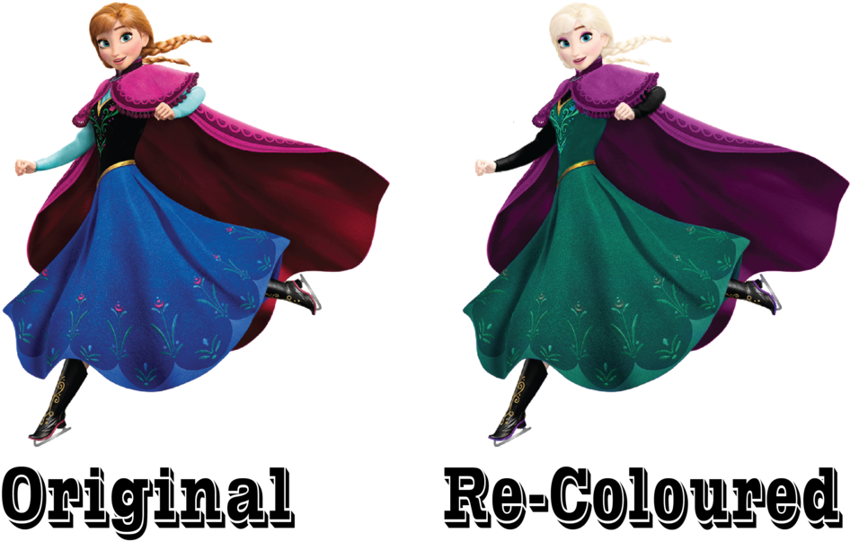 Recolour Elsa Colours By Okuni Evangeline Yin - Ana De Frozen Png ...