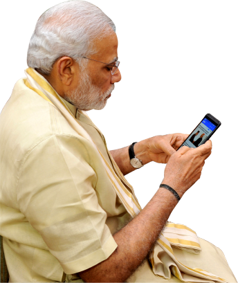 Download Narendramodi - Narendra Modi With Mobile Phone PNG Image with ...