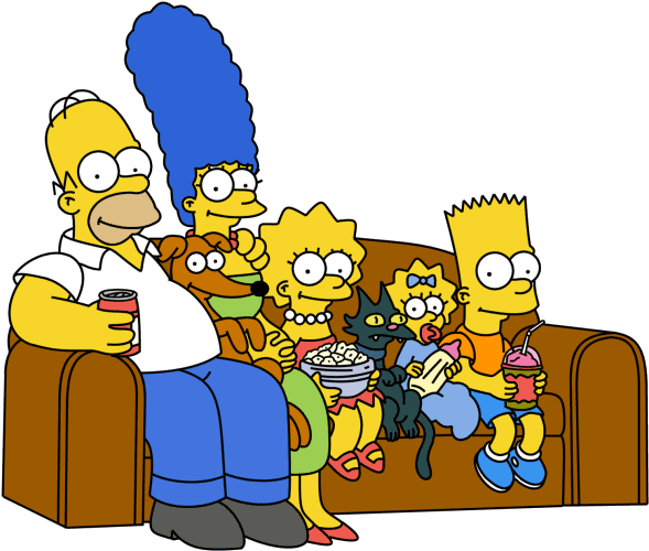 Simpsons Couch - Simpsons On The Couch - Free Transparent PNG Download ...