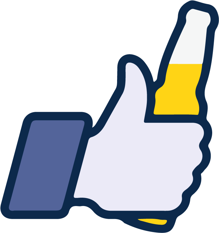 Facebook Like Beer Icon Vector Logo Thumbs Up - Like Logo - Free ...