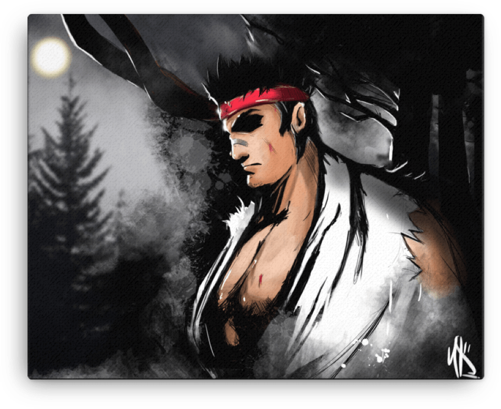 Image Of Ryu "street Fighter" Canvas - Canvas - Free Transparent PNG ...
