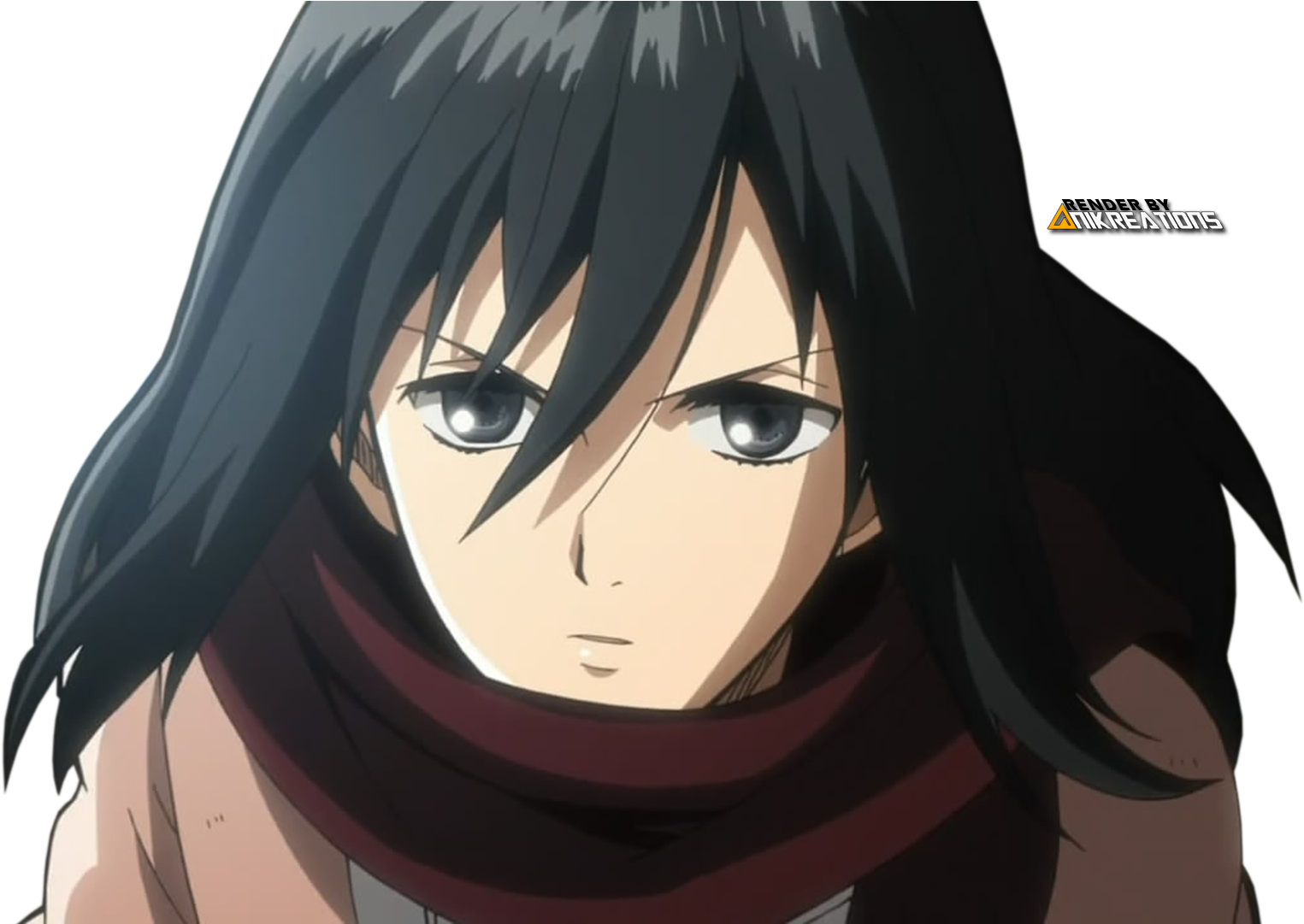 Anime Render Mikasa Ackerman - 진격 의거 인 일코 - Free Transparent PNG ...