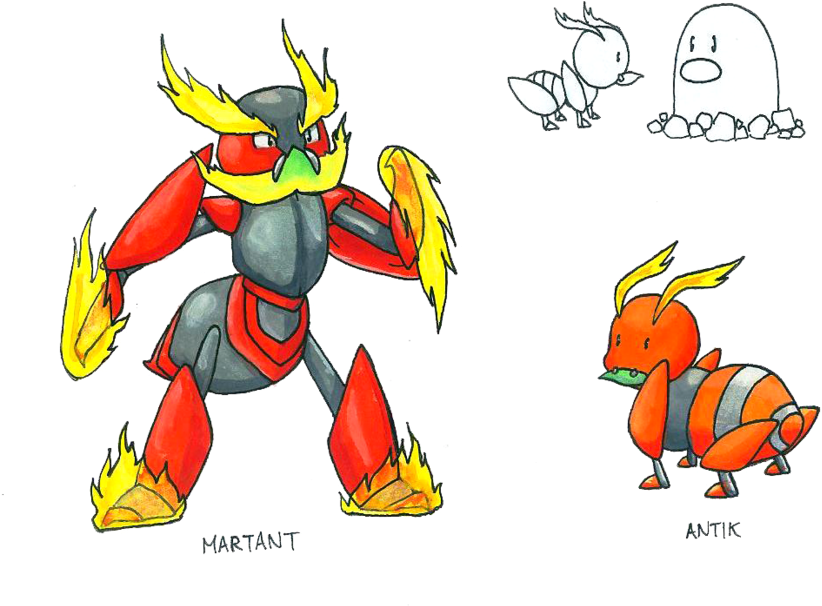 Download Drawn Ants Art - Fire Ant Pokemon PNG Image with No Background ...