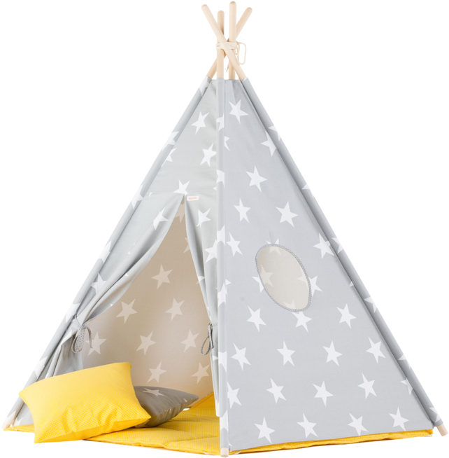 Download Star Teepee - Tipi Zelt Sterne Mint PNG Image with No ...
