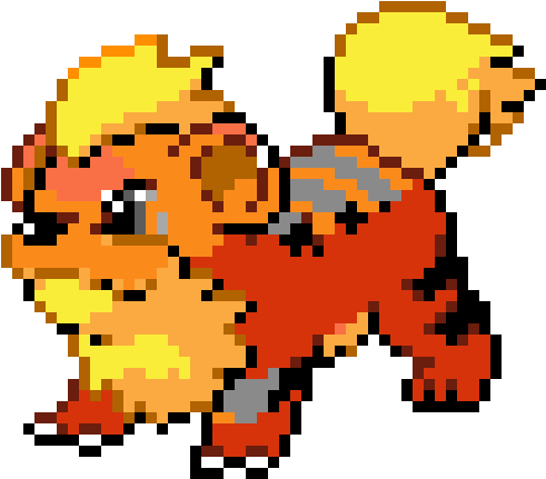 Growlithe - Pixel Art Growlithe - Free Transparent PNG Download - PNGkey