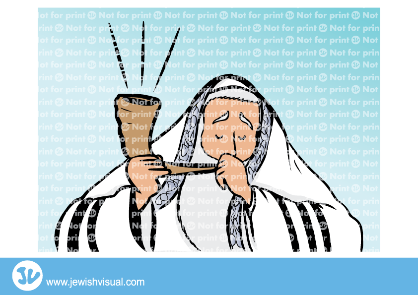 Download Blowing The Shofar Color - Shofar PNG Image with No Background ...