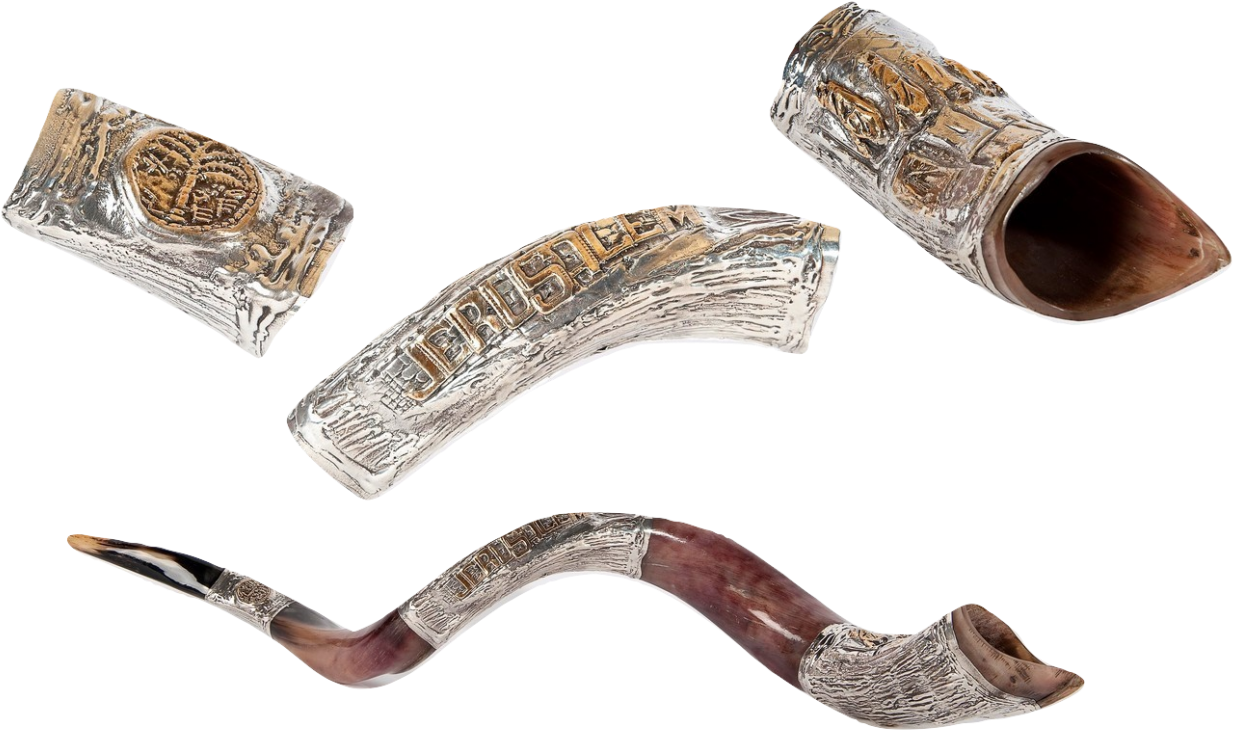Download Silver Plated Shofar - Sterling Silver Decorated Yemenite ...