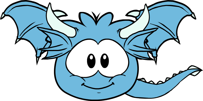 Download Blue Puffle Dragon Sprite - Club Penguin Puffle Dragon PNG ...