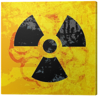 Download Radioactivity Symbol On Grungy Background Canvas Print ...